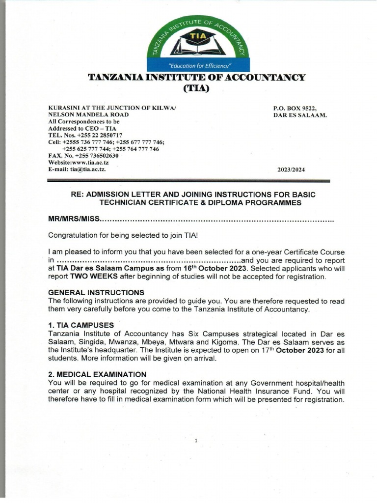 Joining Instruction DSM | PDF