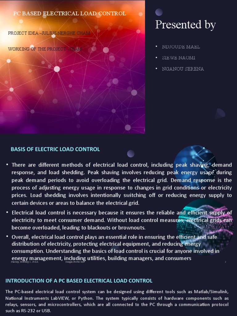 PC Based Electrical Load Control | PDF | Efficient Energy Use | Electrical Grid