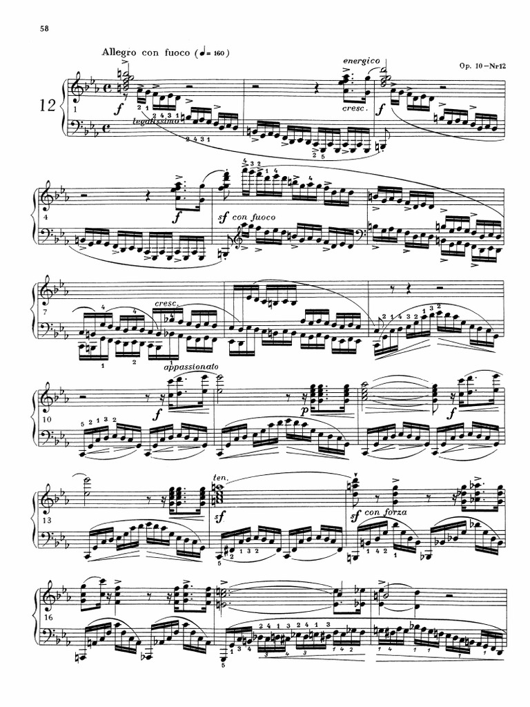 Etiuda Op. 10 NR 12 | PDF