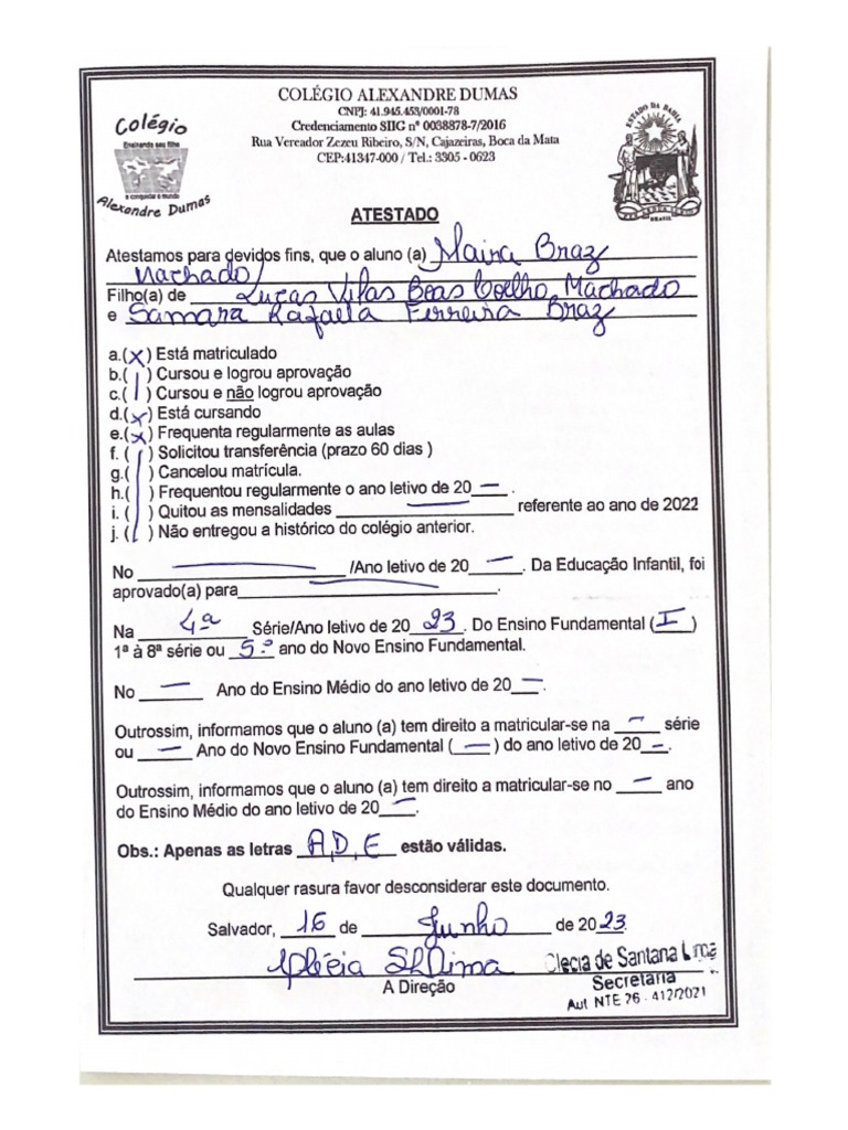 Colégio Alexandre Dumas | PDF