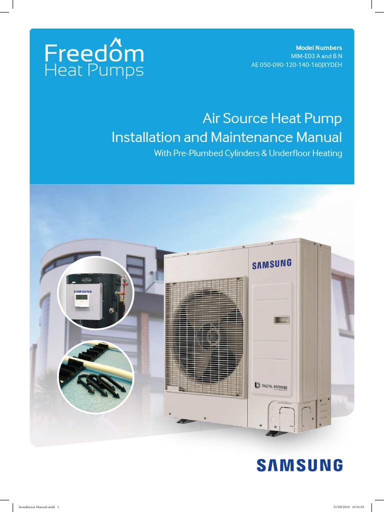Air Source Heat Pump Installation And Maintenance Manual With Pre
