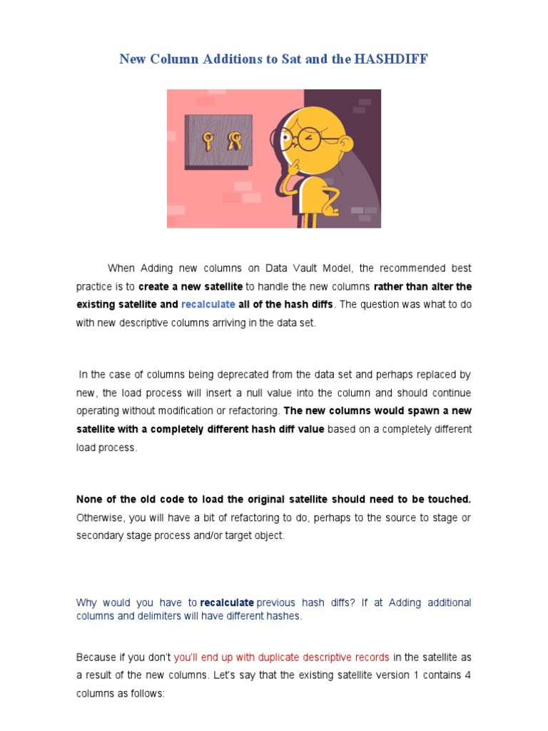 20.7 New Column Additions To SAT, and The HASHDIFF | PDF | String ...