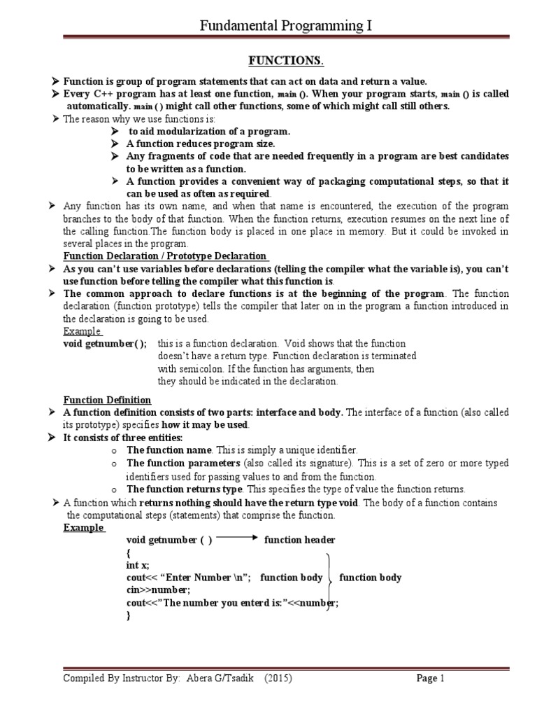 C Chapter Four Pdf Parameter Computer Programming Scope Computer Science