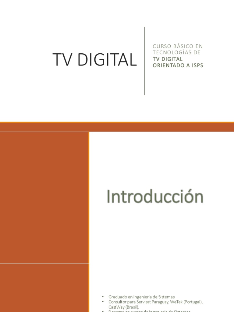 01 Curso TV Digital para ISPs - Presentación | PDF