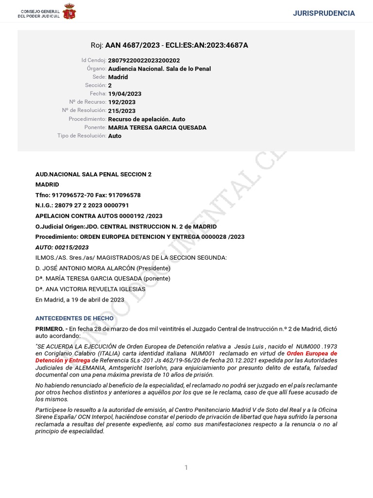 Aan 4687 2023 | PDF | Pena capital | España