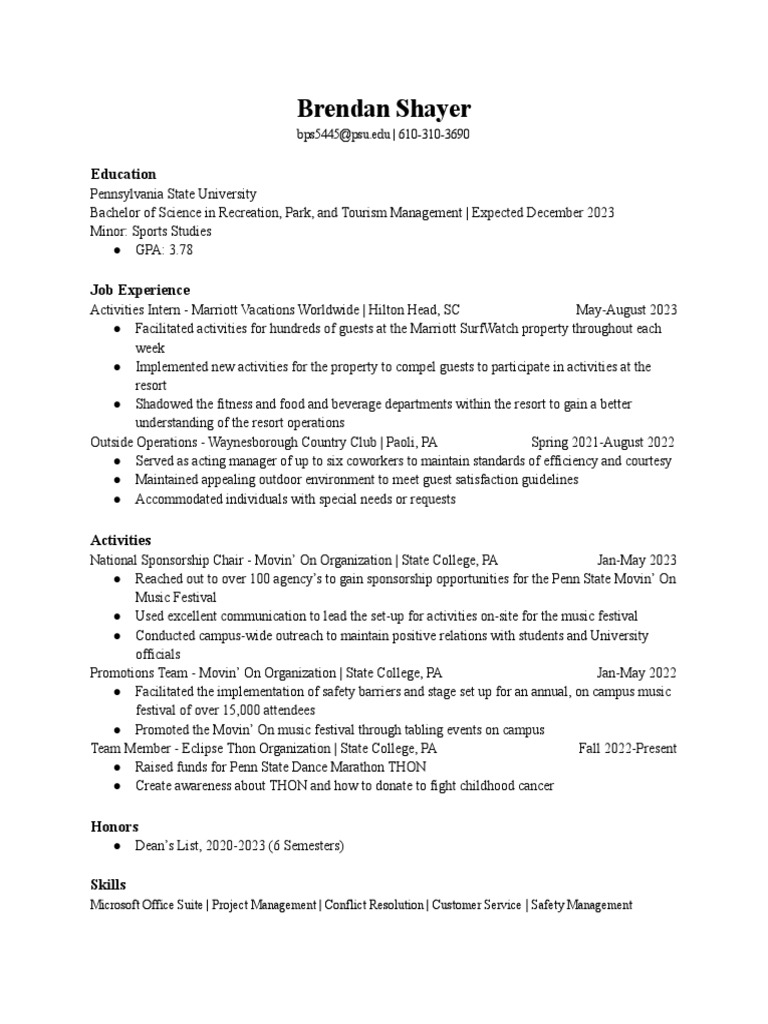 Official Resume 3 | PDF