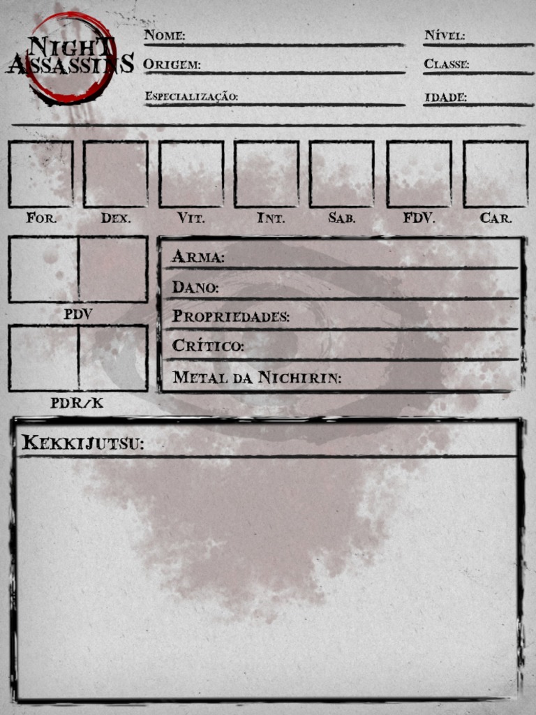 Yussuma - OnI Night Assassins Ficha 2.4 | PDF