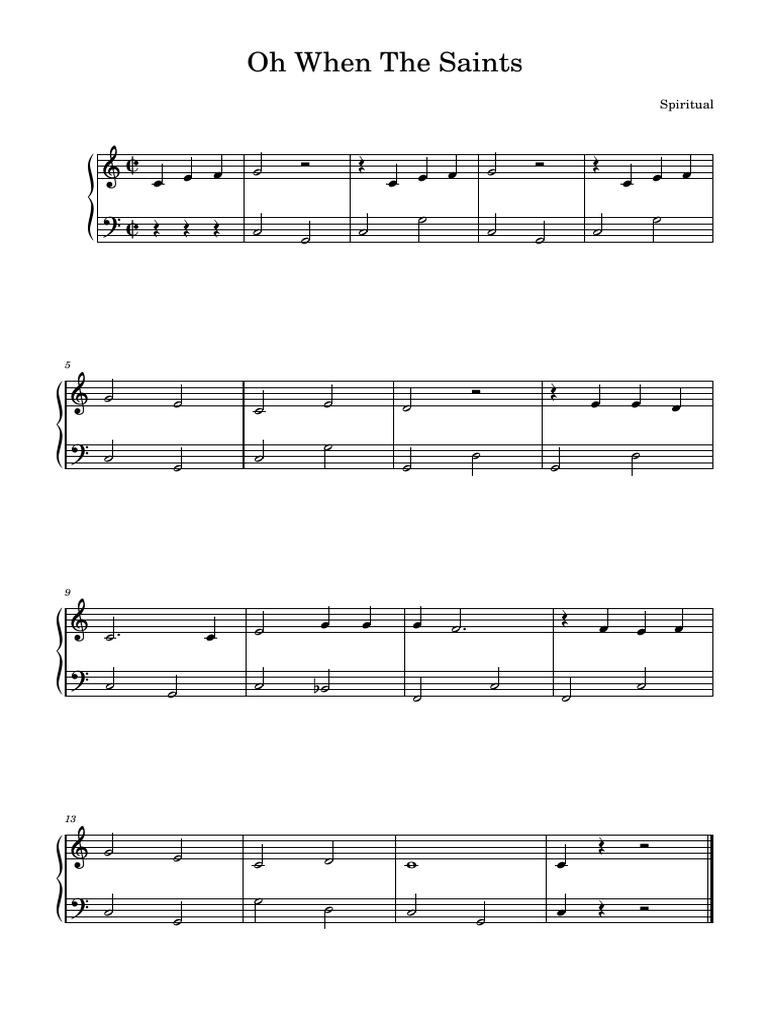 Oh When The Saints Sheet Music PDF | PDF