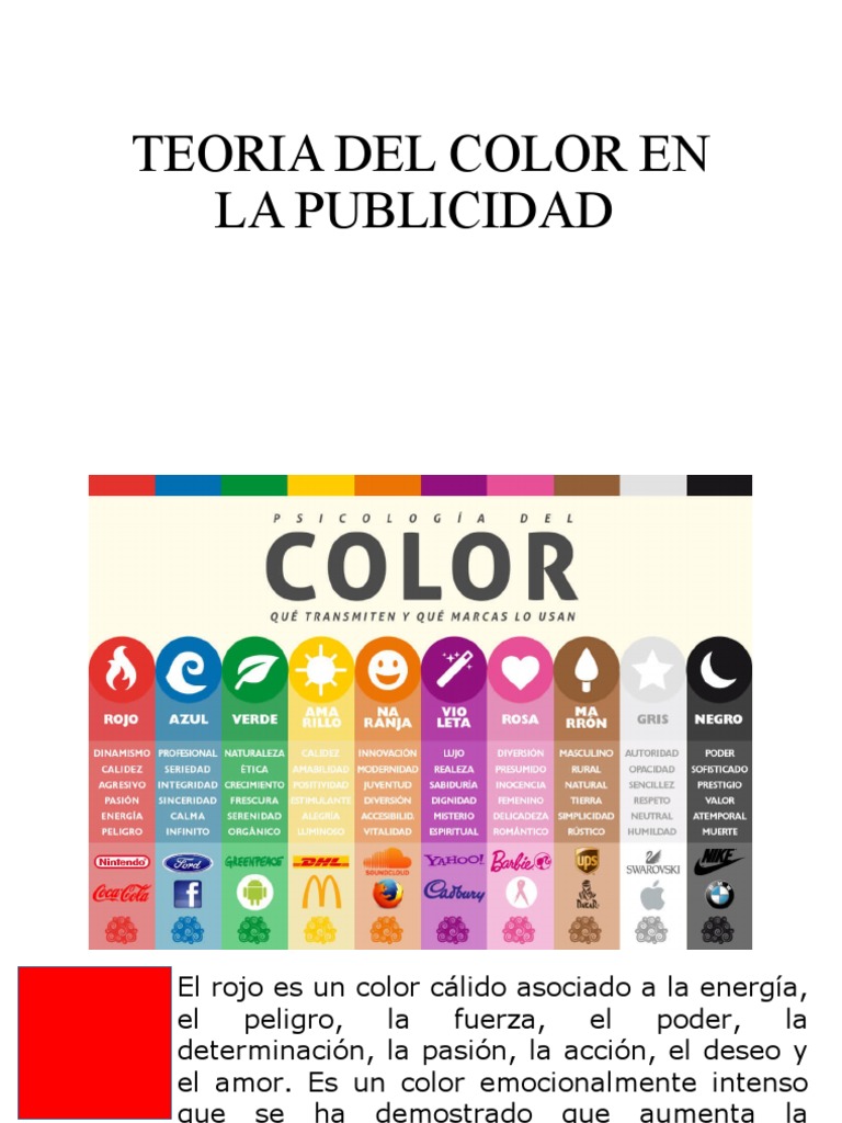 Teoria Del Color en La Publicidad | PDF | Color | Amor