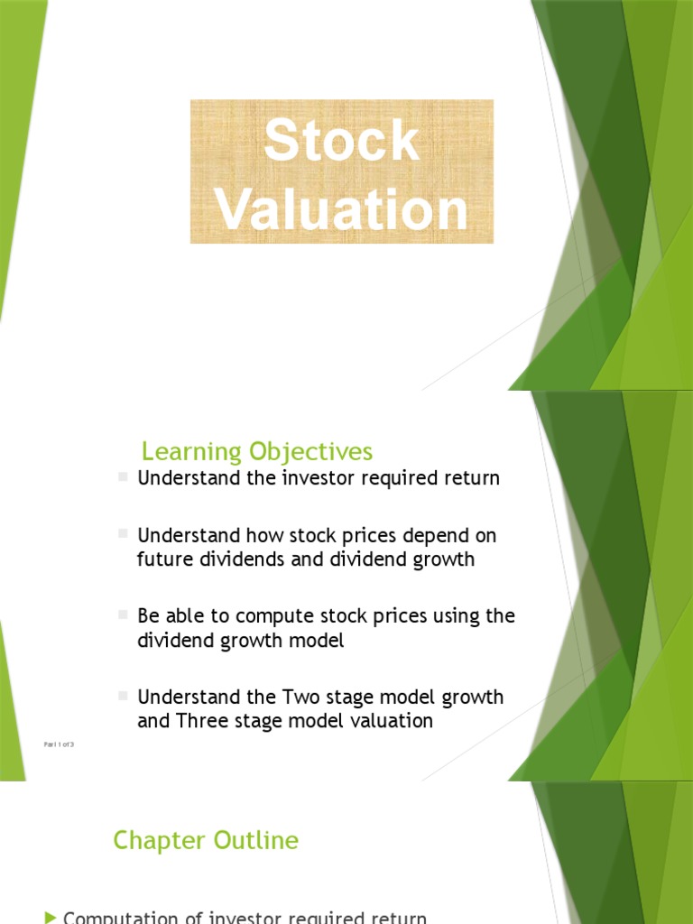 Lecture 9.1 | PDF | Stocks | Stock Valuation