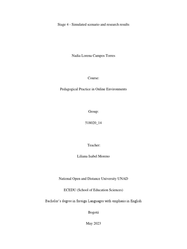 Stage 4 - Nadia - Lorena - Campos - Torres | PDF | Educational Technology | Cognitive Psychology