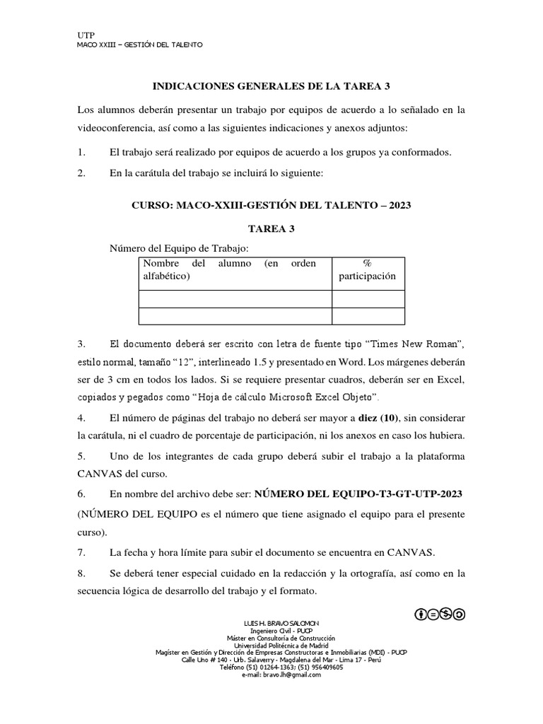 Maco Xxiii GT SP Tarea 3 Indicaciones | PDF | Plagio