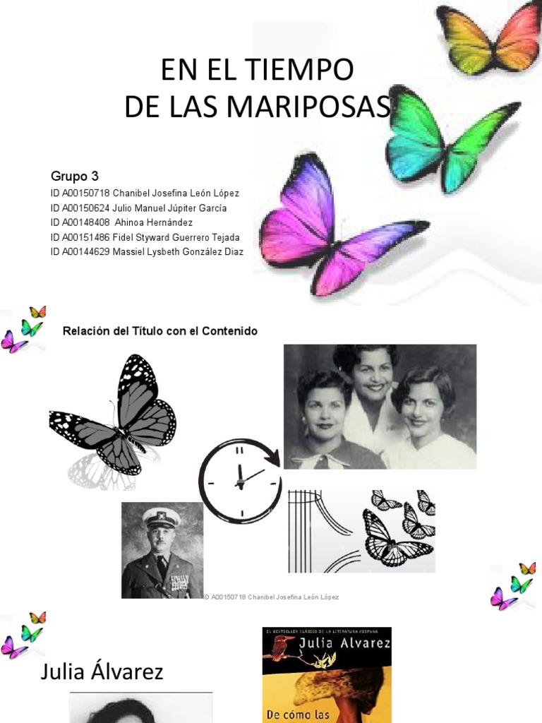 Grupo 3 Presentacion Digital - EN EL TIEMPO DE LAS MARIPOSAS | PDF