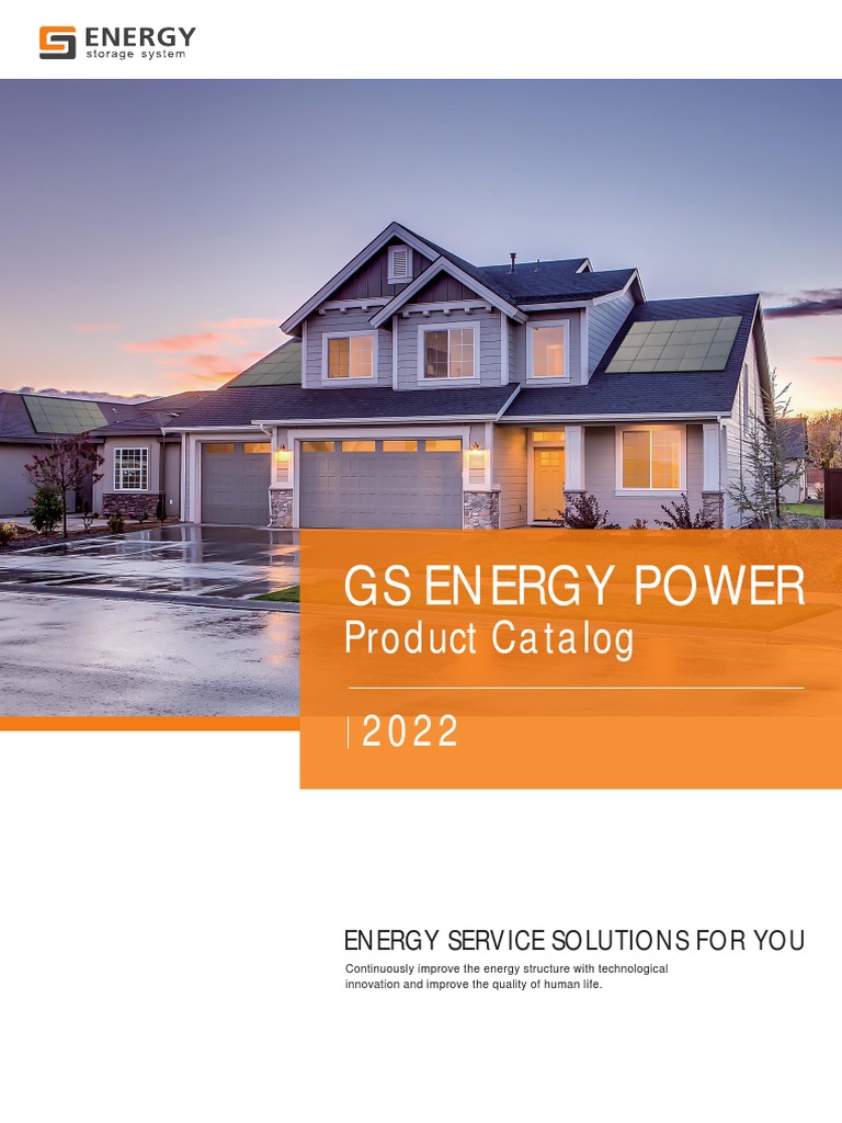Gs Energy-Product Catalogue | PDF | Solar Power | Energy Storage