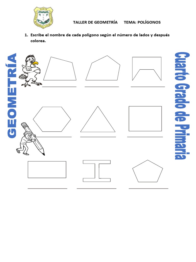 Taller Geometría Polígonos | PDF