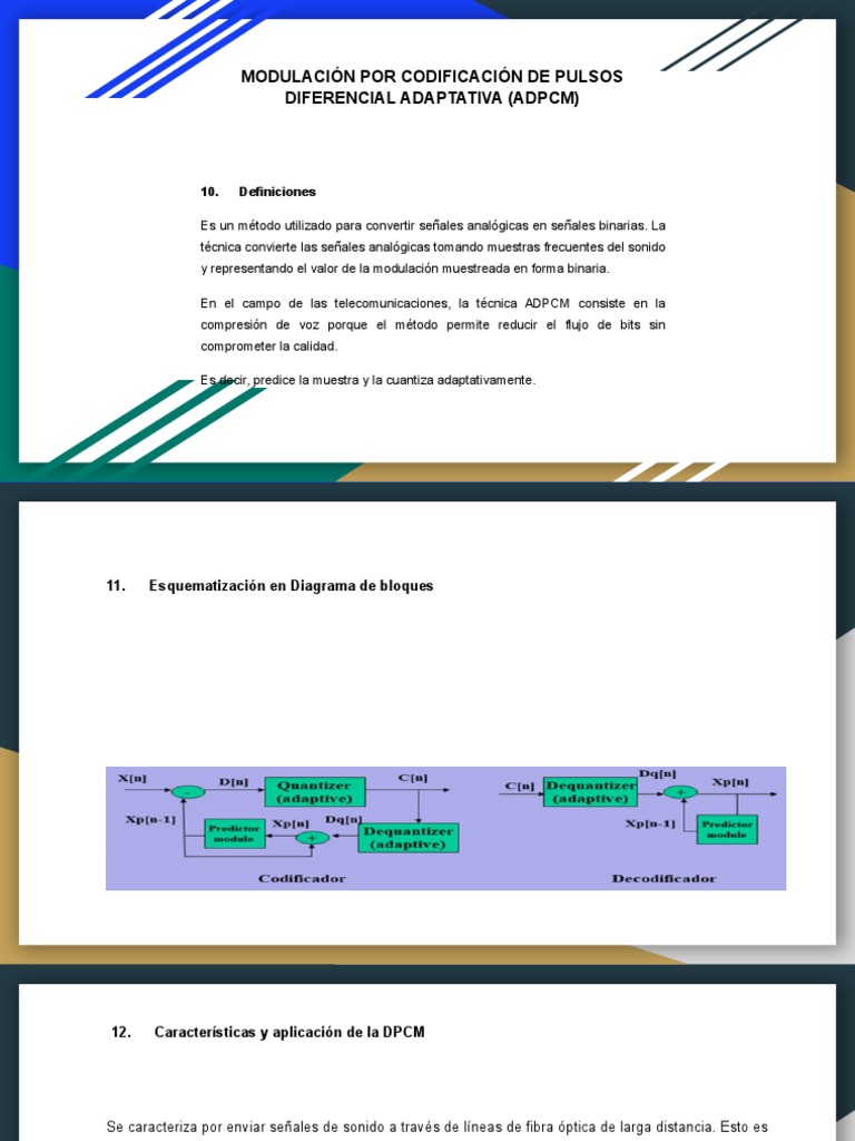 Modulación Por Codificación de Pulsos Diferencial Adaptativa (Adpcm) | PDF