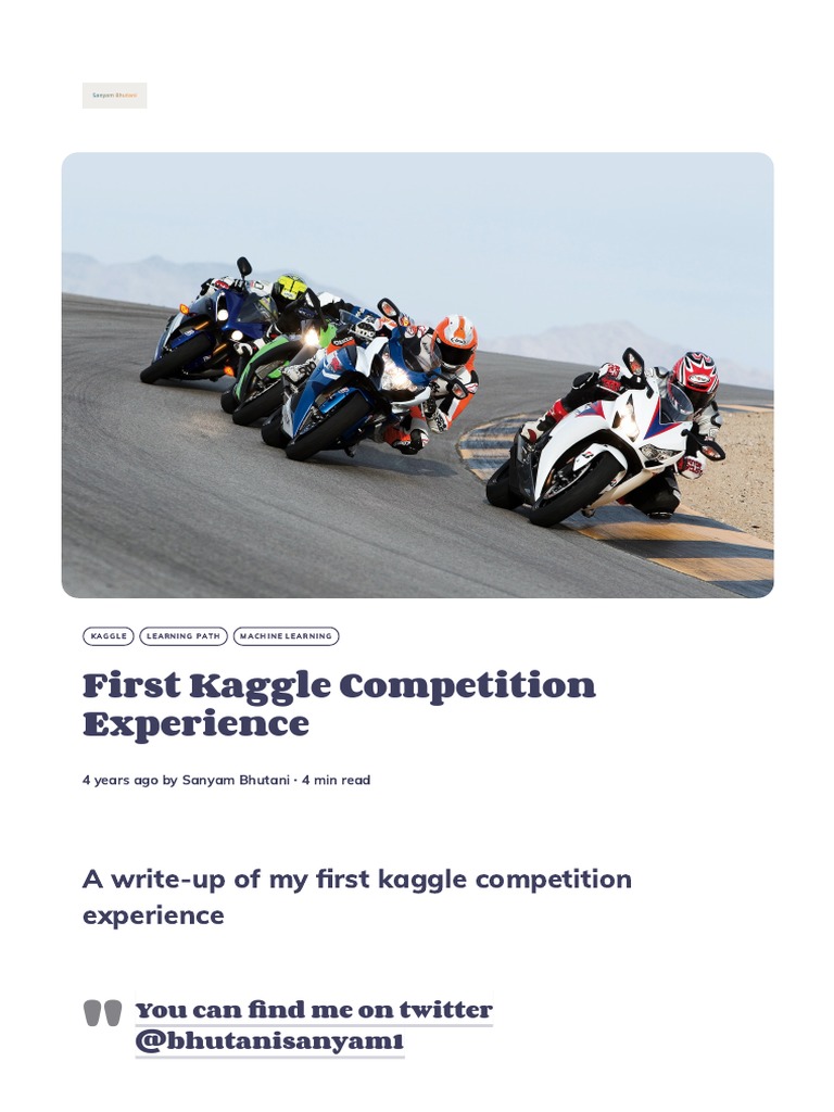 First Kaggle Competition Experience Pdf Computing