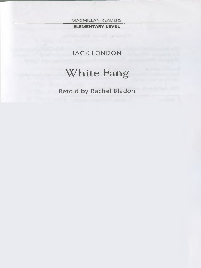 White Fang - Chapter 1 | PDF