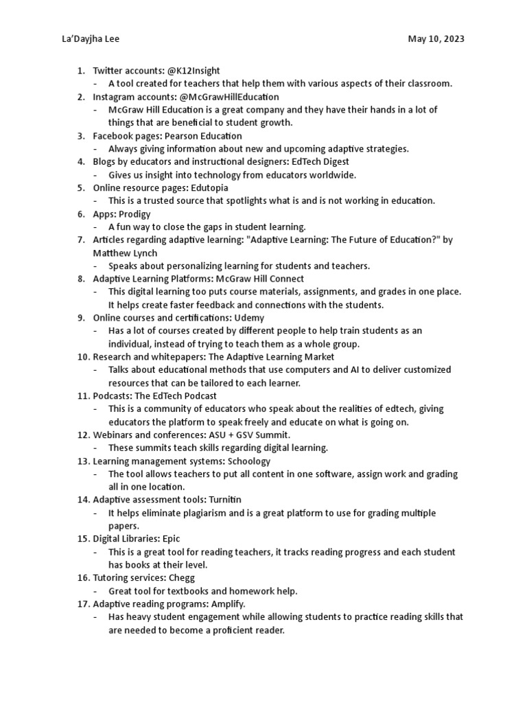 Collaborative Collection of Adaptation Strategies | PDF | Educational Technology | Behavior ...