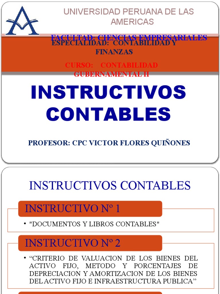 INSTRUCTIVOS_CONTABLES | PDF | Contabilidad | Depreciación