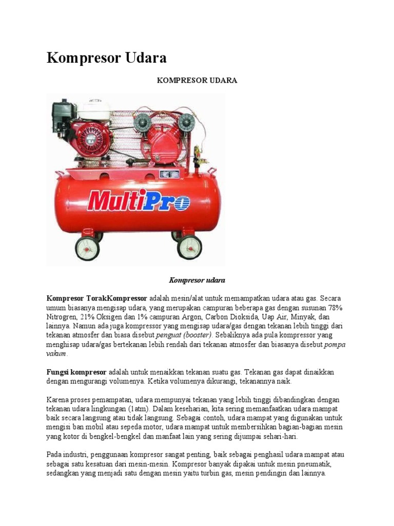 Kompresor Udara | PDF | Komputer