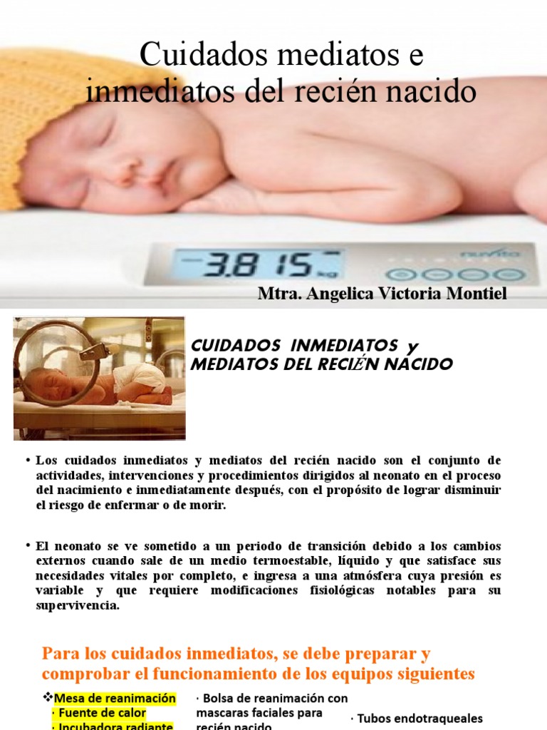 Cuidados Mediatos e Inmediatos Del Recién Nacido | PDF | Reanimación cardiopulmonar | Amamantamiento
