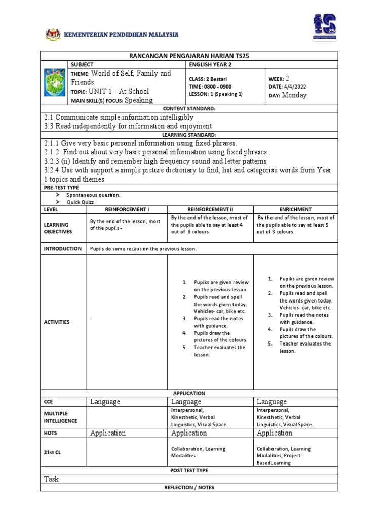 English RPH Year 3 | PDF | Information | Communication