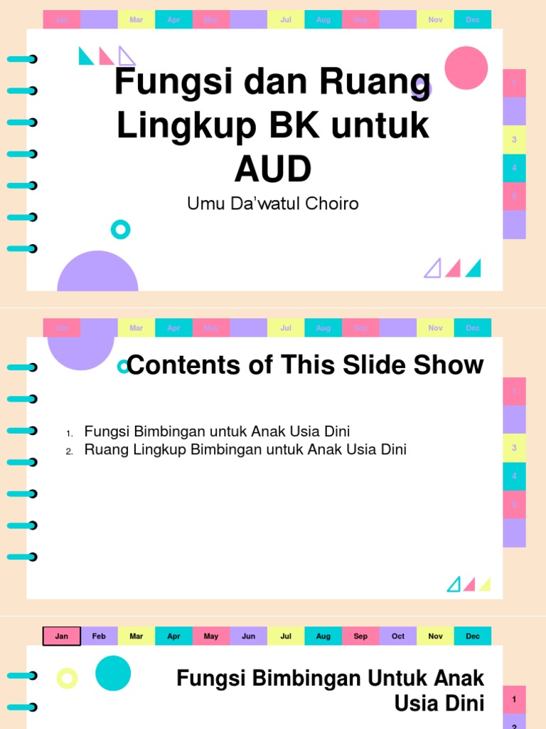 Fungsi Serta Ruang Lingkup BK AUD | PDF
