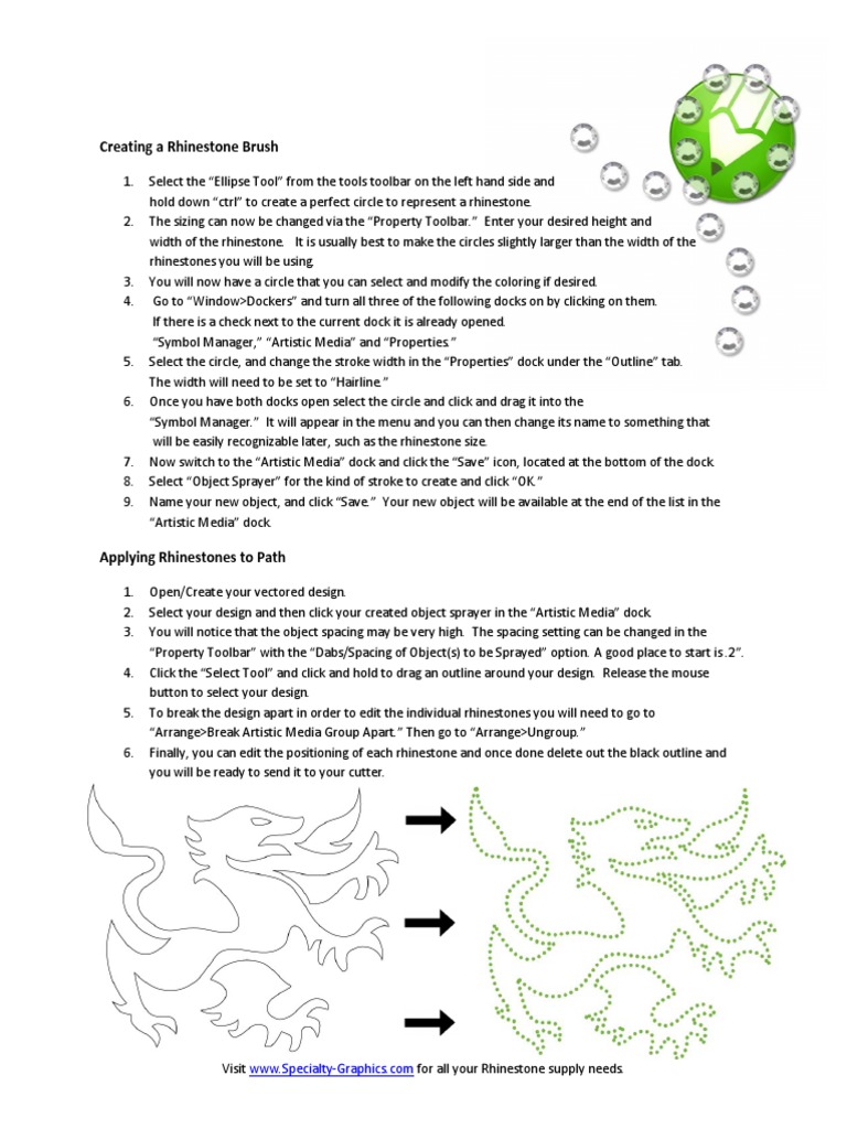 Creating Rhinestone Designs in CorelDRAW | PDF | Computing | Software