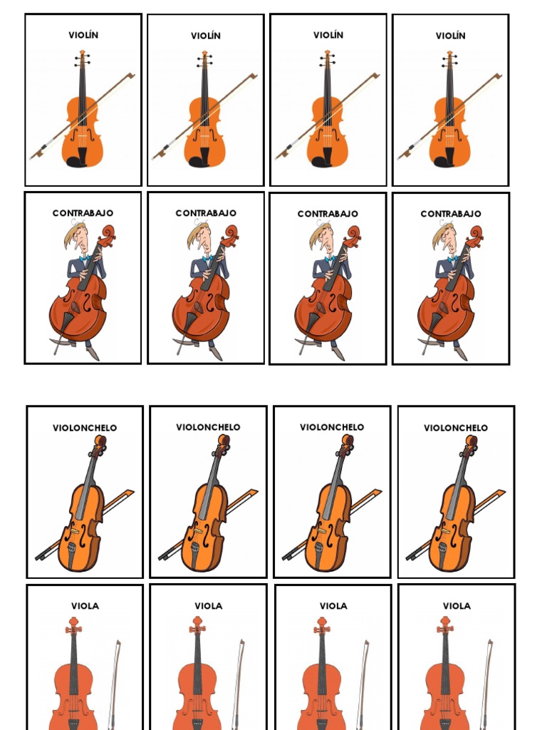 Tarjetas Instrumentos Clasicos | PDF