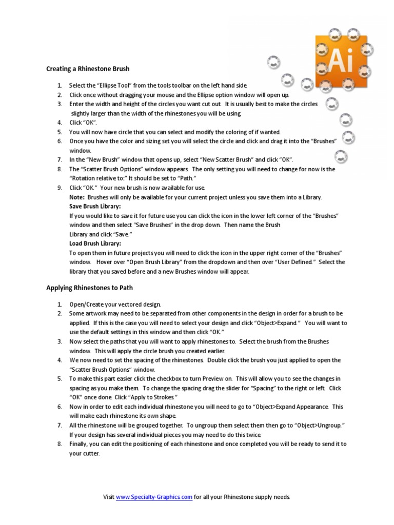 Creating A Rhinestone Template in Adobe Illustrator | PDF | Icon ...