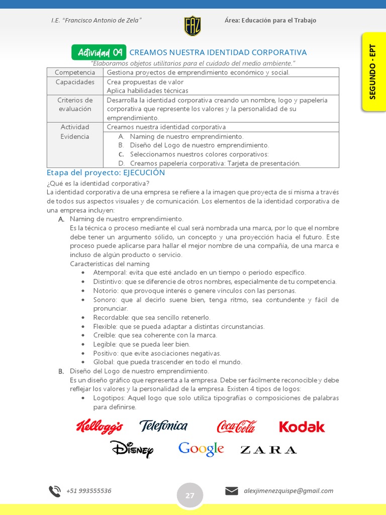 Sesión04 - 2do Ept 2horas 2023 | PDF | Iniciativa empresarial | Marca
