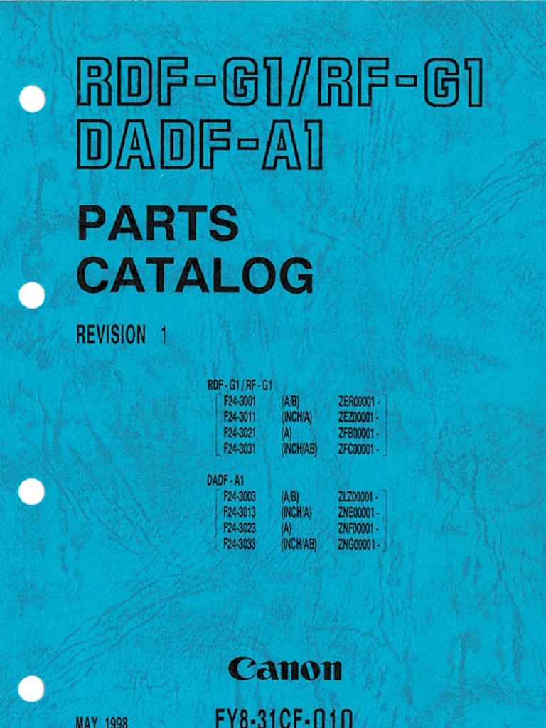 RDF-G1_DADF-A1 Parts | PDF