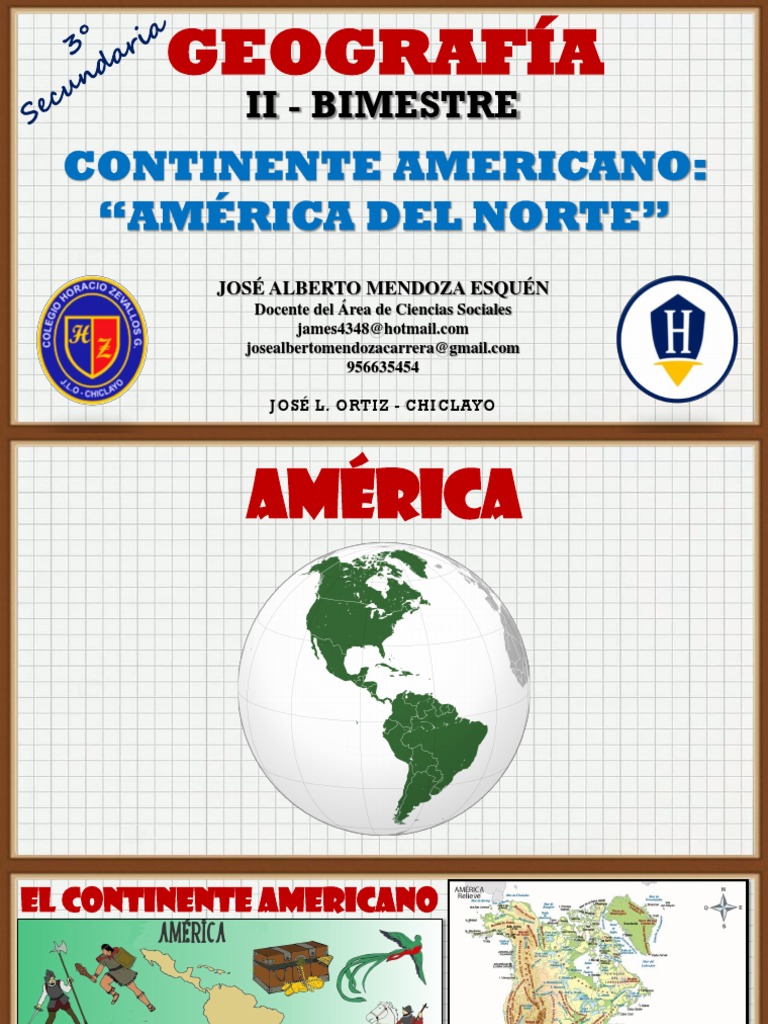 Sesión #4 El Continente Americano - América Del Norte 3° Sec - Geo ...