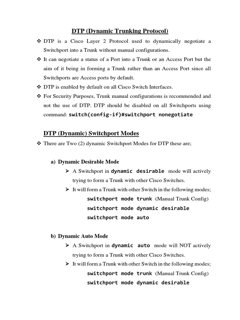 DTP & VTP | PDF | Internet Architecture | Telecommunications