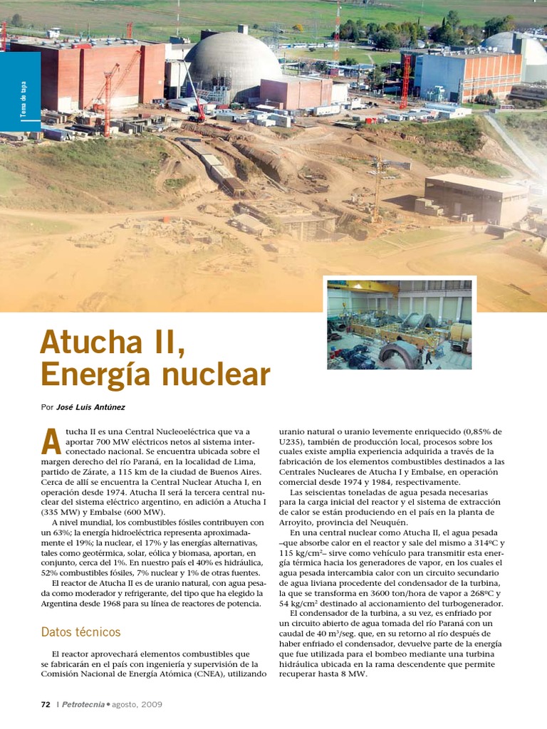 AtuchaII SP | PDF | La energía nuclear | Planta de energía nuclear
