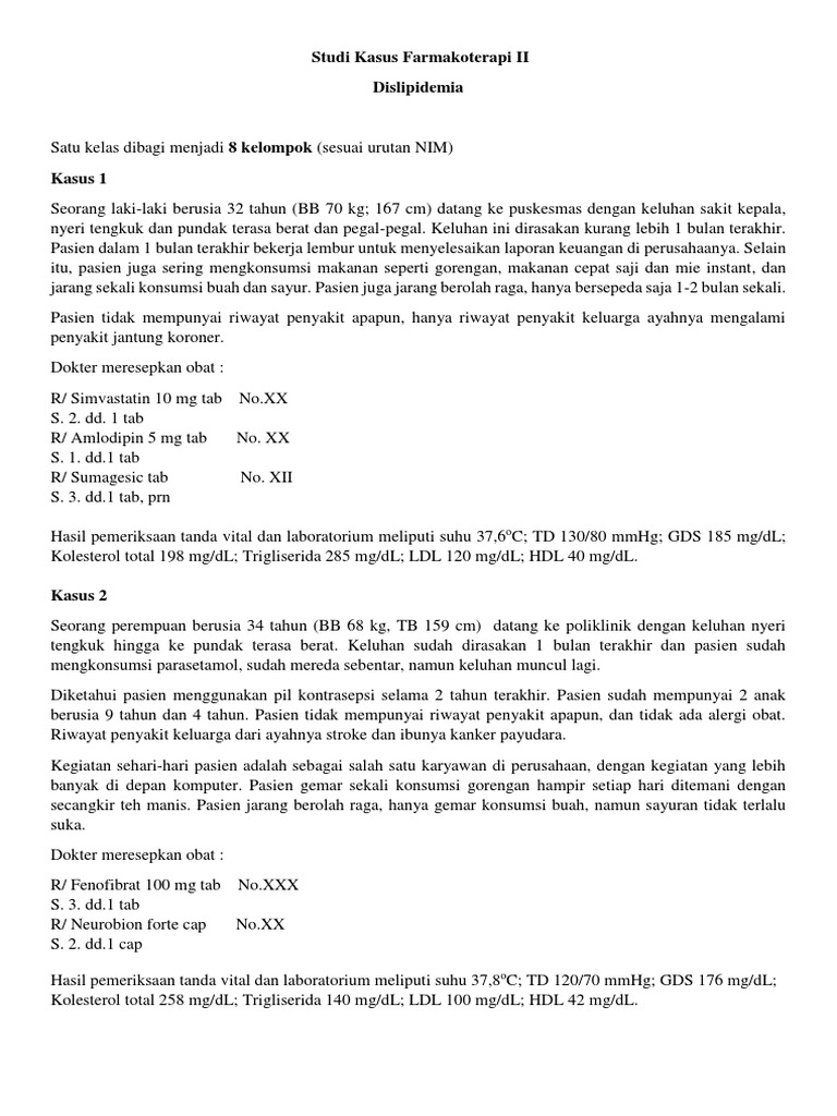 Kasus Farter II (Dislipidemia) | PDF