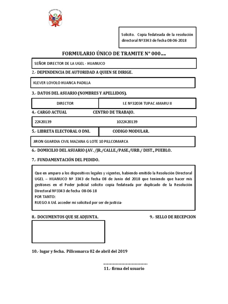 Formulario para Rellenar El Solicitudes | PDF