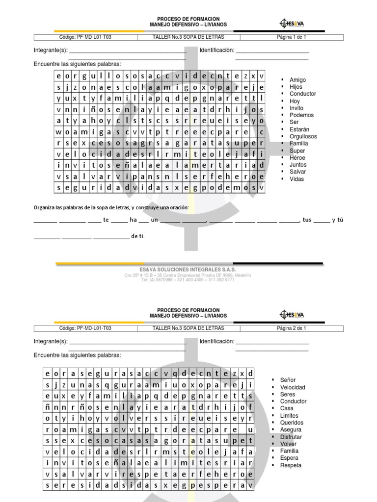 Sopa de Letras | PDF | Taxa | Biología