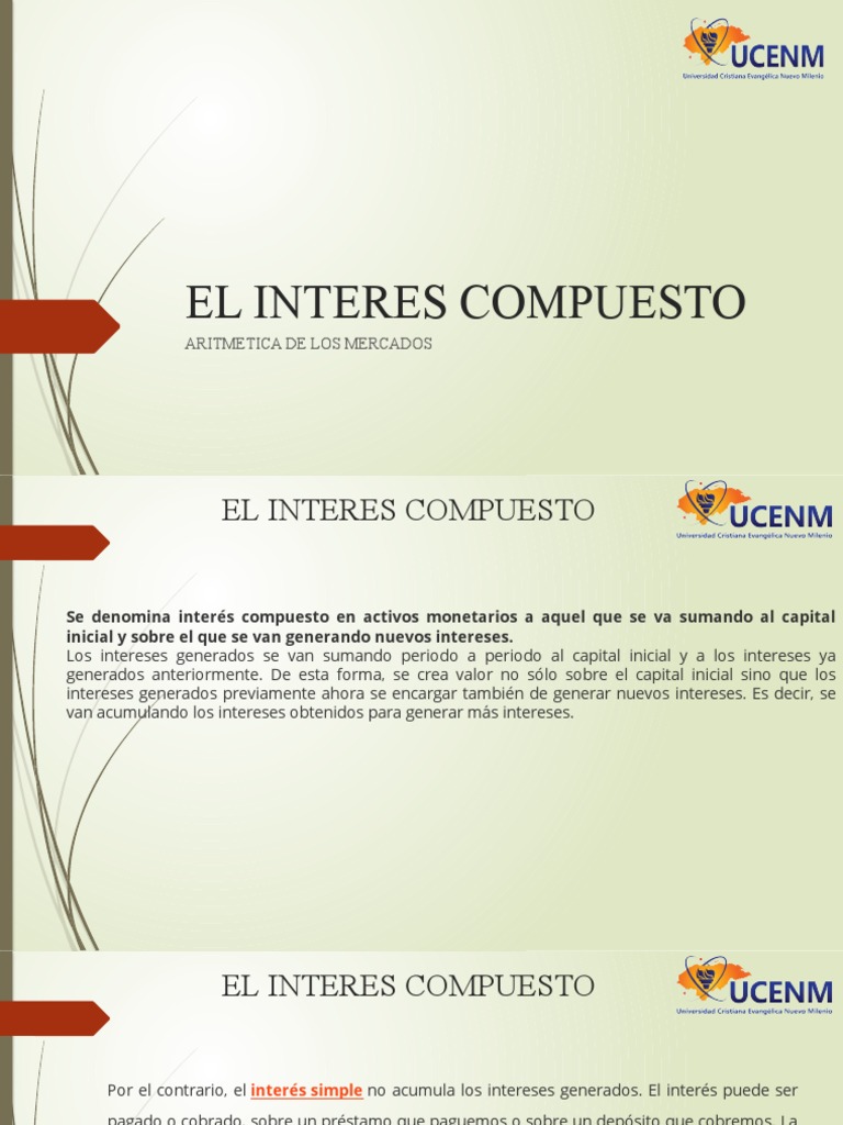 El Interes Compuesto | PDF | Interés | Interés compuesto