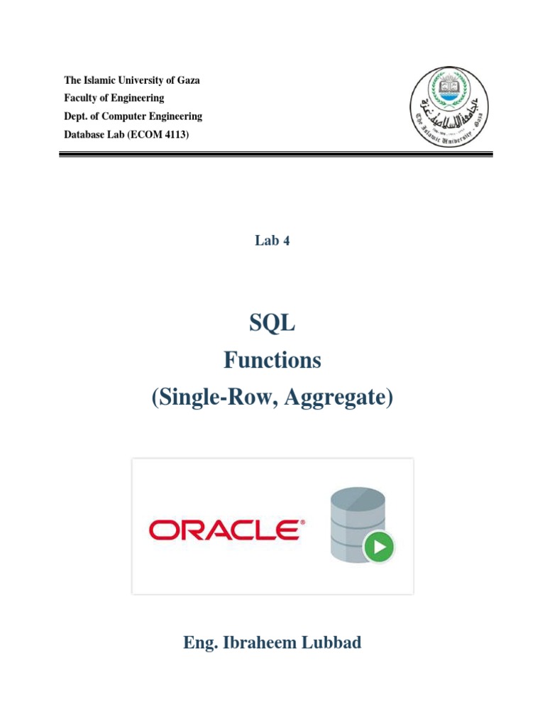 Lab - 4 - Retrieving Data From Multiple Tables | PDF | Data Management Software | Computer ...