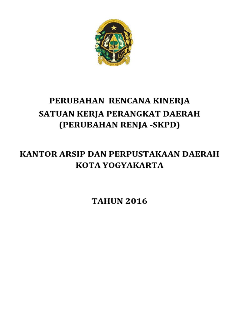 RENJA Dinas Perpustakaan Dan Kearsipan | PDF