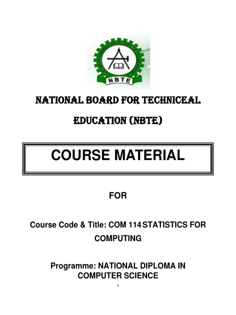 Com 114 | PDF | Statistics | Mathematics