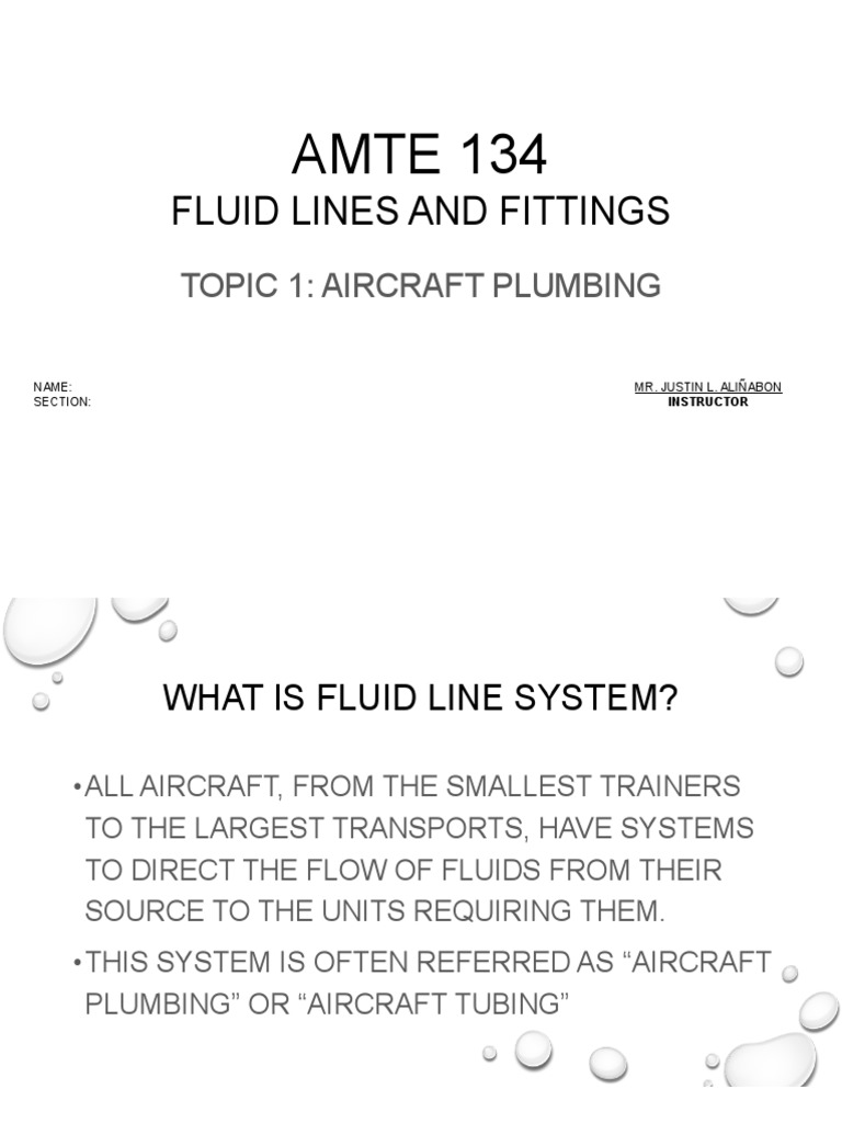 TOPIC 1 - Aircraft Plumbing | PDF