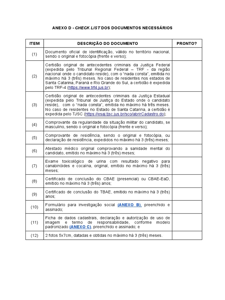 Checklist CBC | PDF