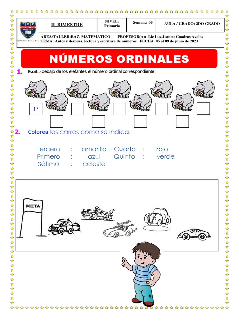 Fichas Mat Iibim 2do Grado Semana 3 | PDF | Arco iris