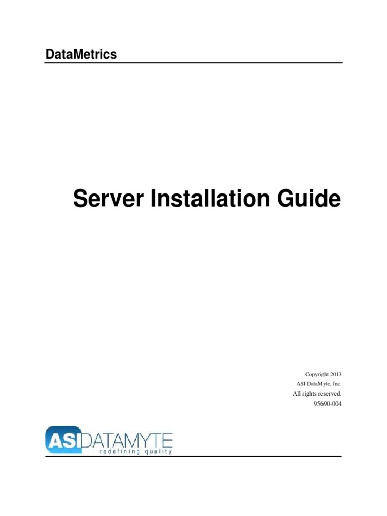 DataMetrics Server Installation Guide | Download Free PDF | Databases | Microsoft Sql Server
