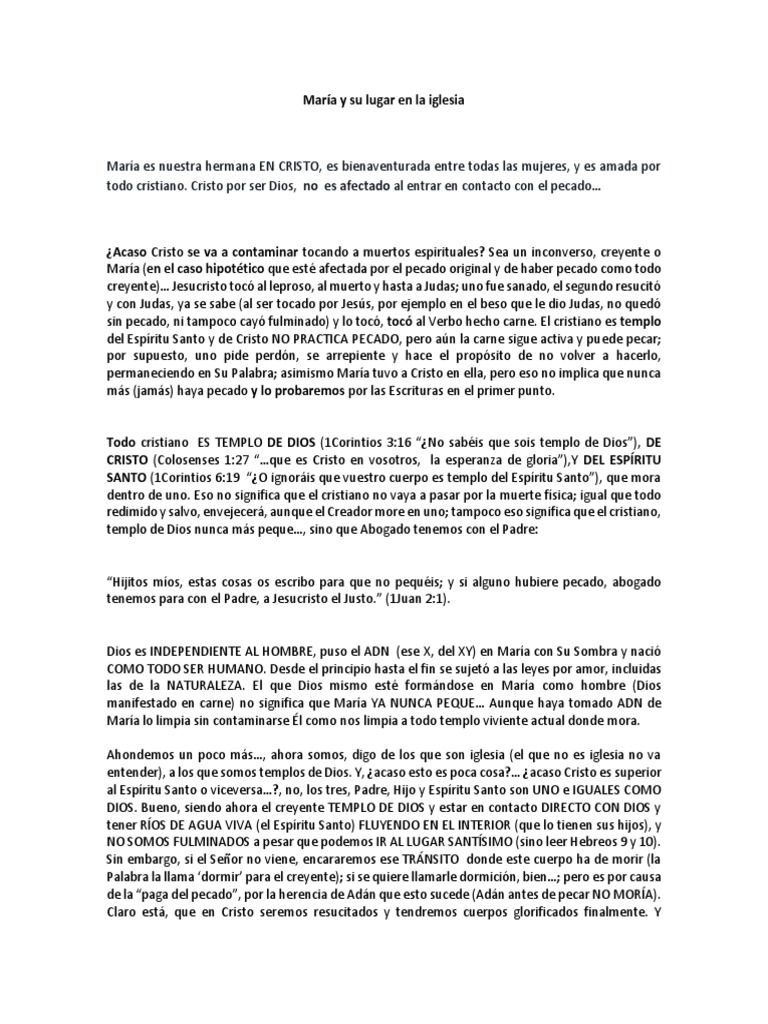 Maria y Su Lugar en La Iglesia Se Examin | PDF | María, madre de Jesús ...