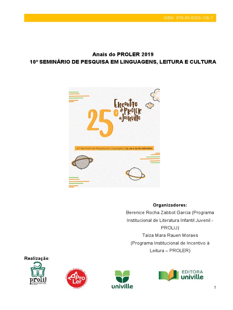 Trabalho Completo PROLER - 2019 | PDF | Sociologia | Biografia