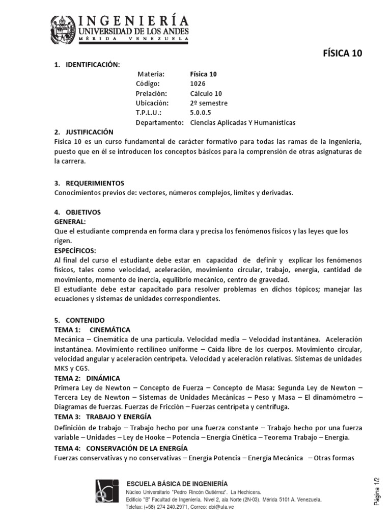 Física 10 | PDF | Fuerza | Las leyes del movimiento de Newton